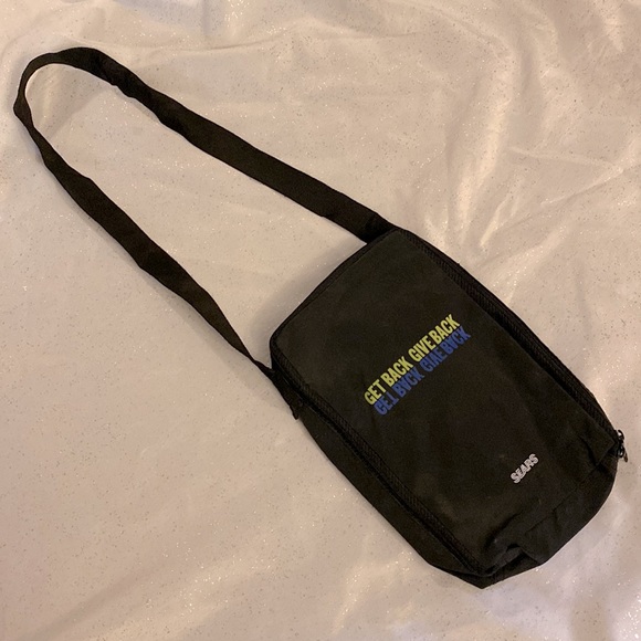 Sears | Bags | Vintage Sears Give Back Get Back Black Zippered Bag ...